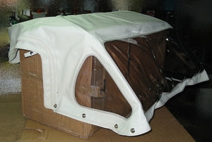 SOFT TOP MIDGET MK3 FIXED REAR WHITE CLEAR - PICK UP OR FREIGHT EXTRA ...