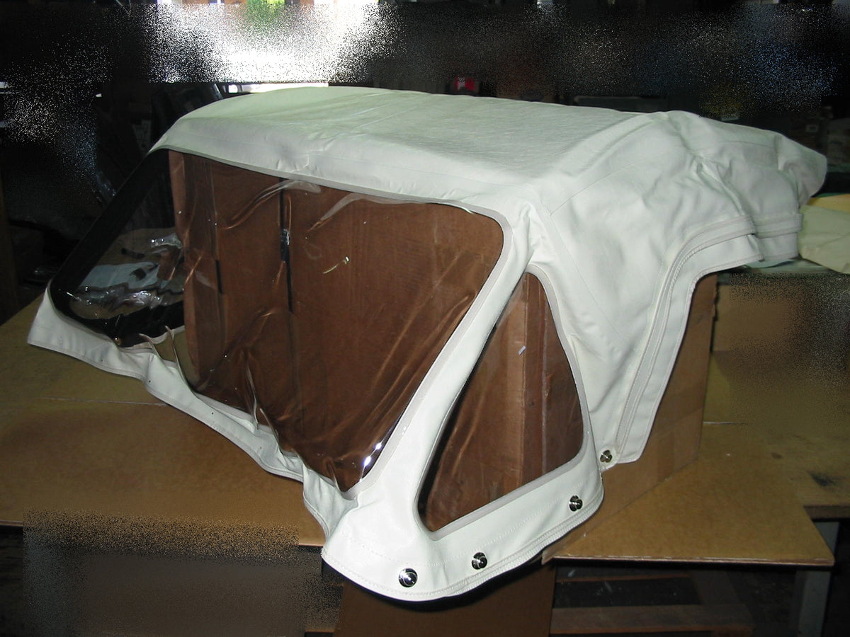 SOFT TOP MIDGET MK3 FIXED REAR WHITE CLEAR - PICK UP OR FREIGHT EXTRA ...