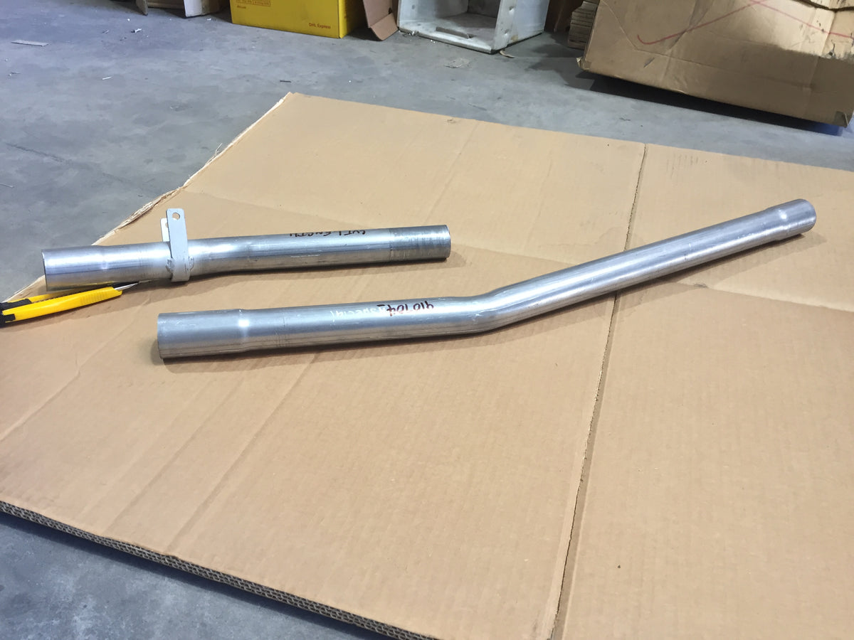 KIT 8 - MGB EXHAUST SYSTEM 4 CYL CHROME BAR (ENGINE PIPE + REAR MUFFLE ...